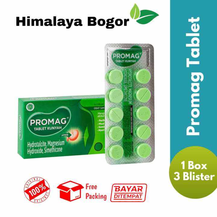 Promag Tablet Obat Sakit Maag dan Kembung - 1 Box 3 Blister | Lazada ...