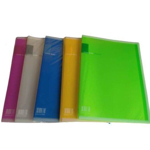 Clear Book 20 Pockets Plain Solid Colour A4 Clear Holder Display Book ...