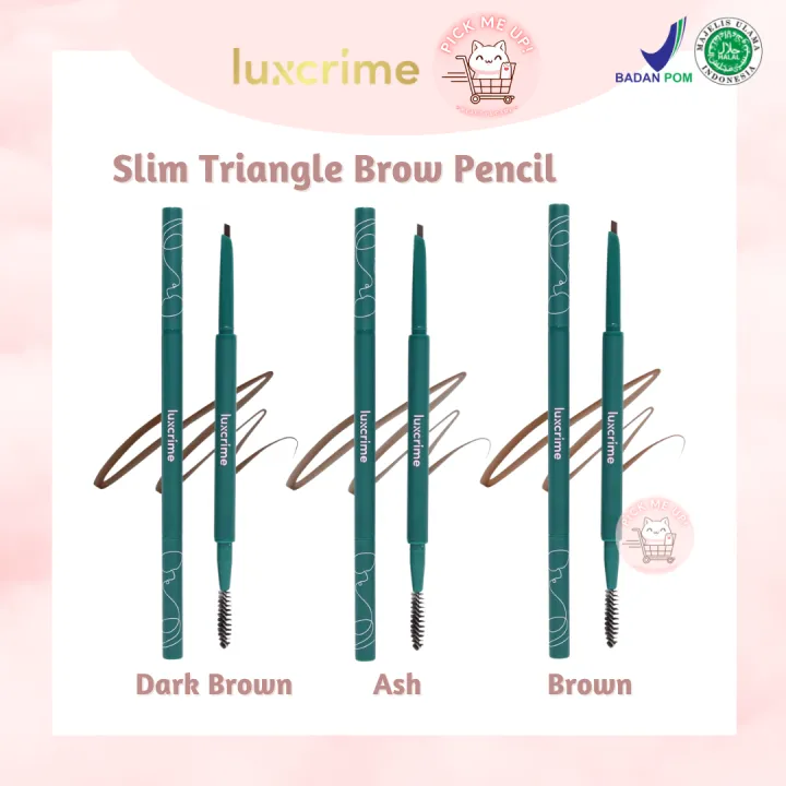 LUXCRIME Slim Triangle Precision Brow Pencil | Brown | Dark Brown | Ash ...