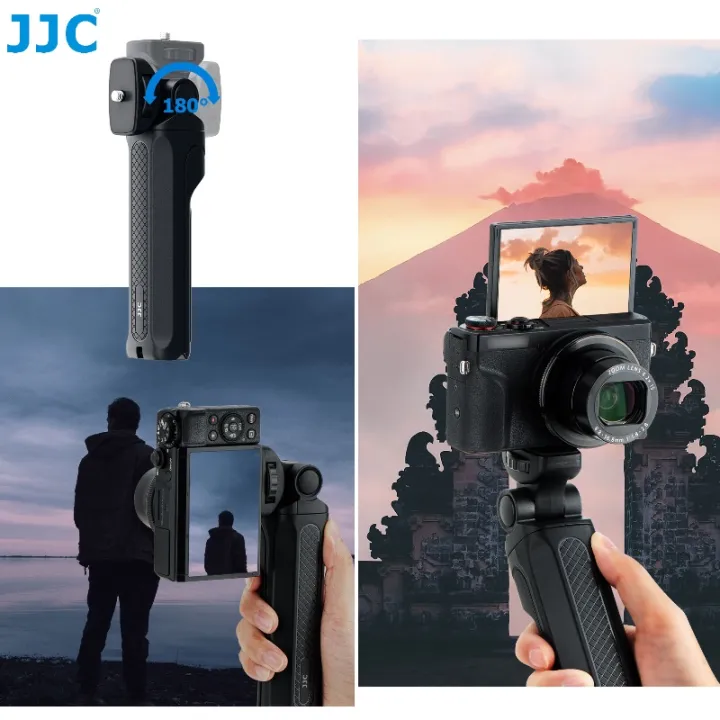 JJC Universal Vlog Shooting Grip & Live Streaming Tabletop Mini Tripod ...