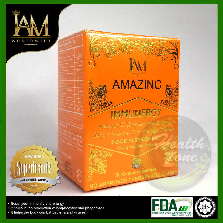 IAM Amazing IMMUNERGY Vitamin C+ Vitamin,D,+Zinc+Moringa Oleifera (50 ...