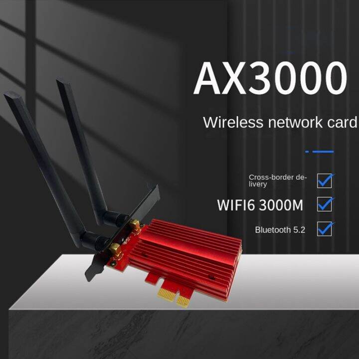 AX3000 PCI-E Wifi6E Wireless Network Card Tri-Band Bluetooth 5.2 ...