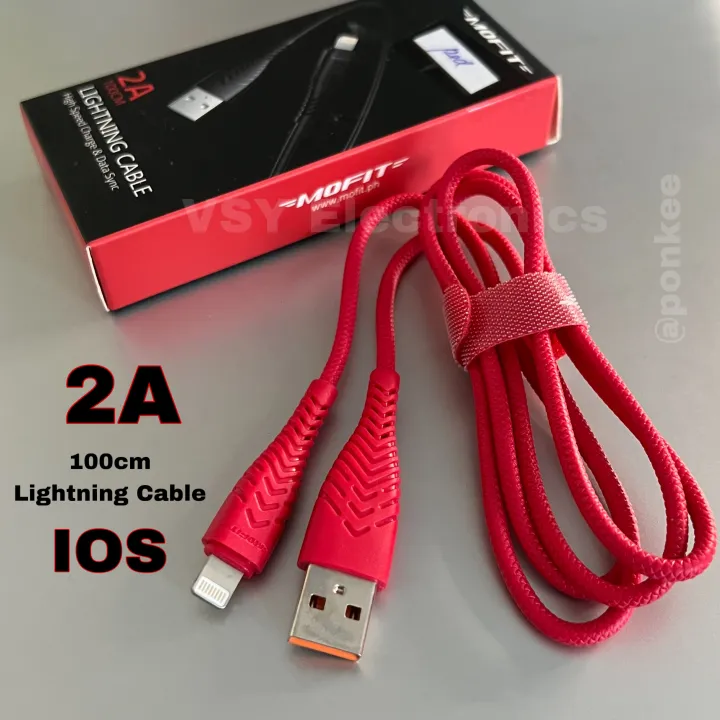 USB to Lightning IOS Cable for iPhone 2A 100cm High Speed Charge and ...