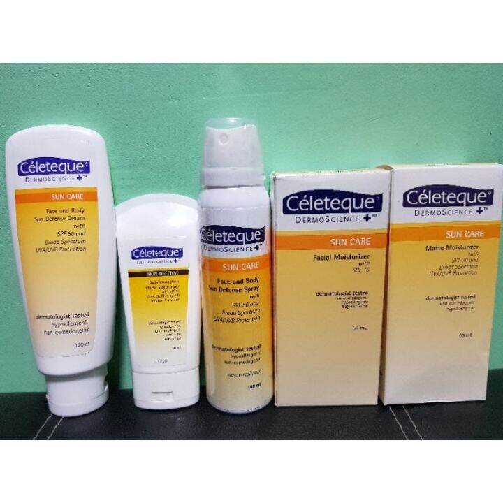Celeteque Dermoscience Suncare Matte Moisturizer/ Sun Spray Defense ...