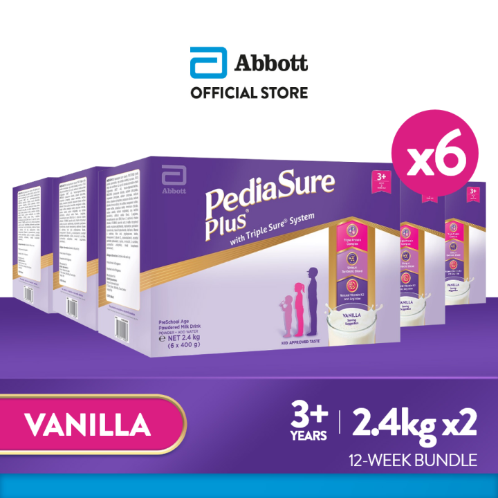 Pediasure Plus Vanilla 2400G For Kids Above 3 Years Old Bundle of 6 ...