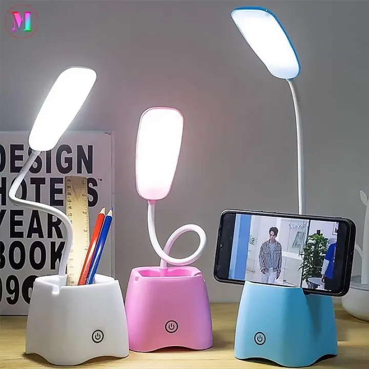 【LazM】 Led Study Desk Lamp Rechargeable Table Night Light 3 Gear Eye ...
