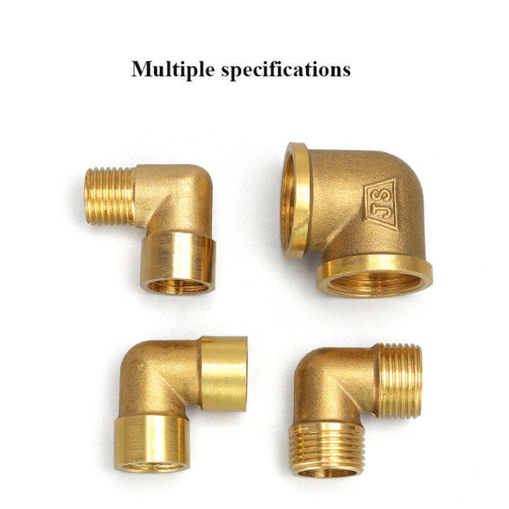 WEPHOTO Brass Male Female Thread Elbow Pipe Connectors 1/8" 1/4" 3/8" 1/2" 3/4" Valve Copper ...