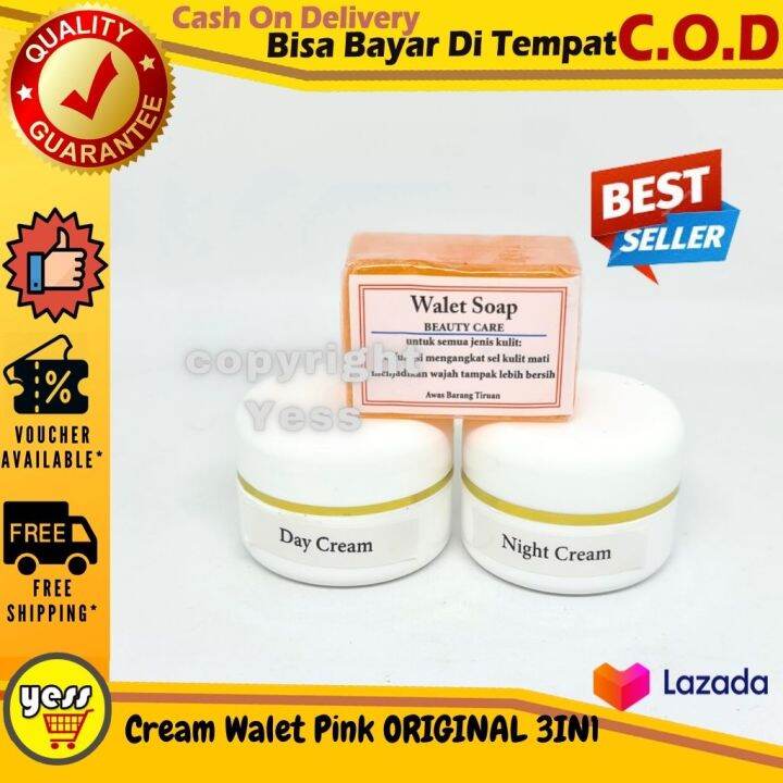 [ GRATIS MASKER NATURGO ] Cream Walet Pink ORIGINAL 3in1 Cream Walet ...