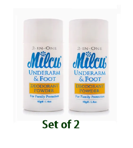 Milcu Underarm & Foot Deodorant Powder 40g Set of 2 | Lazada PH