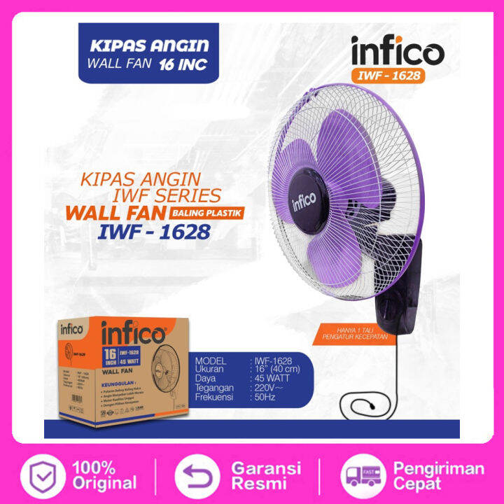 Kipas Angin Dinding 16 Inch Wall Fan 16" INFICO IWF-1628 | Lazada Indonesia