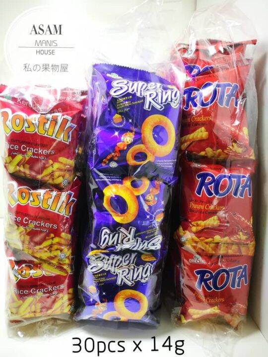 Oriental Keropok(ROSTIK, SUPER RING,ROTA) 30pcs x 14g | Lazada