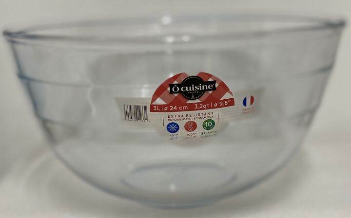 O cuisine 3L 24cm 9.6inches Mixing Bowl microwave and oven safe ...