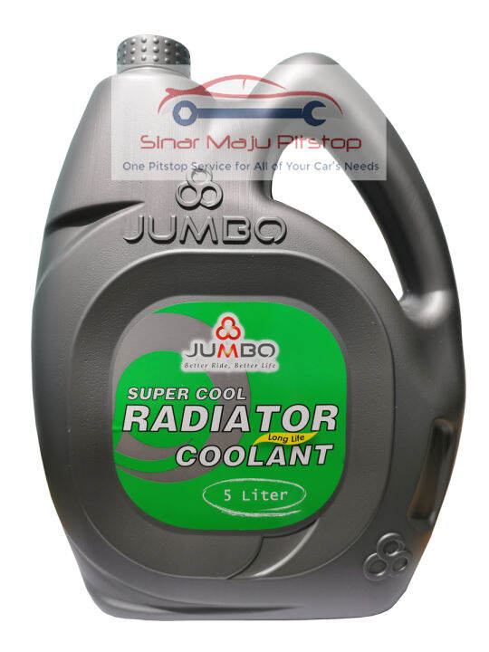 Jumbo Super Cool Radiator Coolant - Air Radiator Hijau 5 Liter | Lazada ...
