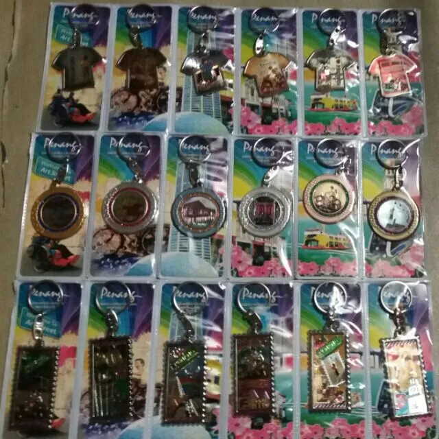 6 in 1 Penang Street Art Souvenier KeyChain - Various Design | Lazada