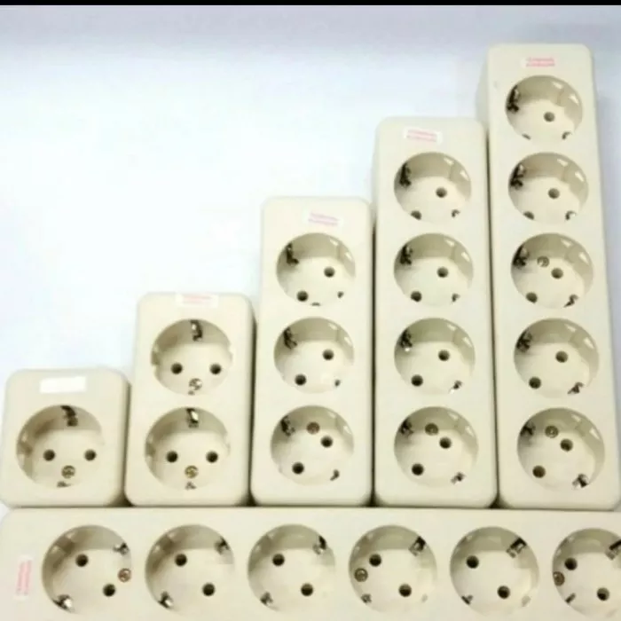 Uticon Stop Kontak Terminal 1 2 3 4 5 6 lubang Asli kuningan 16A tanpa ...