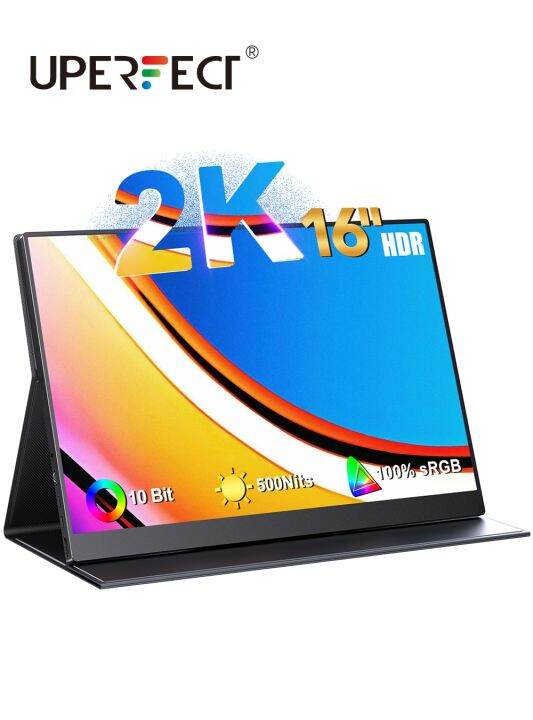 UPERFECT 2.5K Portable Monitor 16.0"; 500 Nits 8 Bit FRC Frameless ...