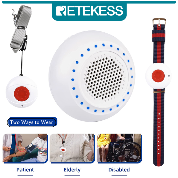 Retekess TD020 Caregiver Pager System,Caregiver Call Button System,Home ...