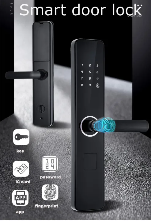 【1 Year Warranty+COD】Smart Fingerprint Lock RFID Card Keypad Code ...