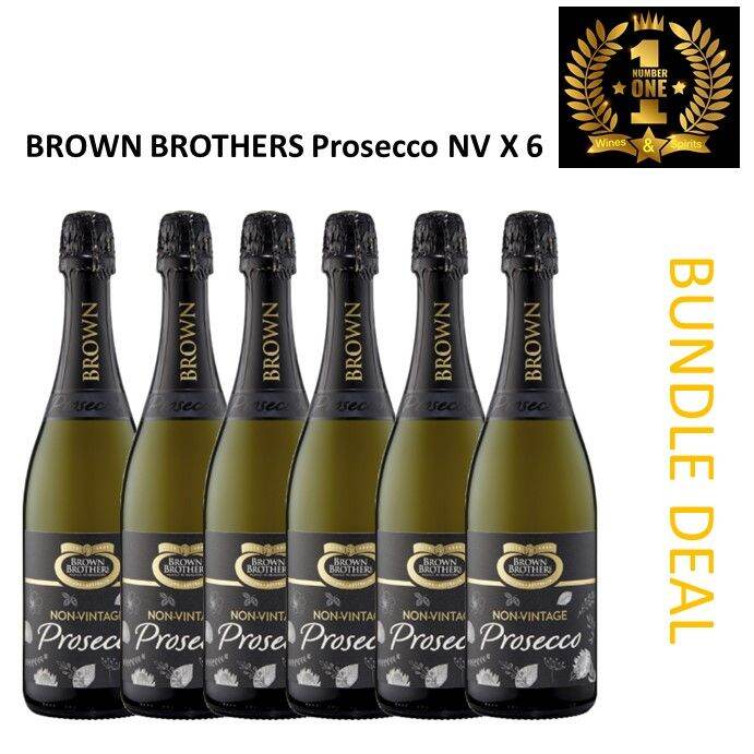 BROWN BROTHERS Prosecco White Wine (Bundle of 6 Bottles X 750ML ...