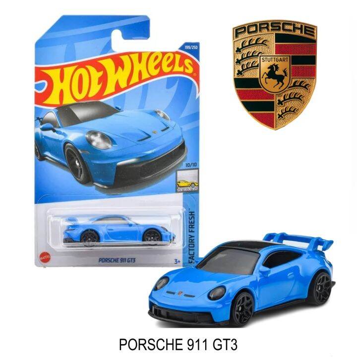 โมเดลรถเหล็ก Hot Wheels รุ่น Porsche 911 Gt3 ลิขสิทธิ์แท้ สเกล1 64 รถ