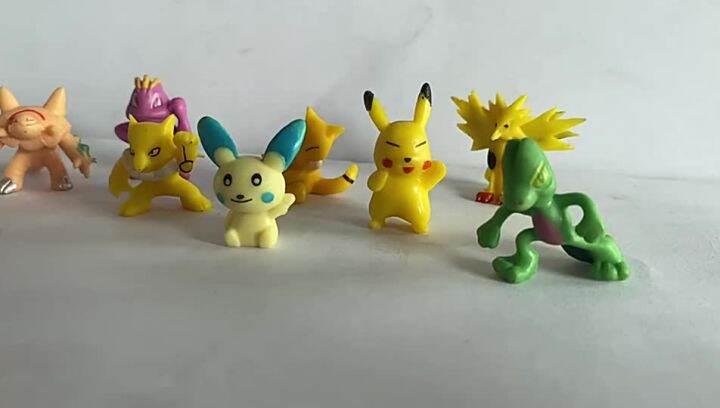 144Pcs Pokemon Figures Toys Mini Pokemon Pikachu Mewtwo Bulbasaur ...