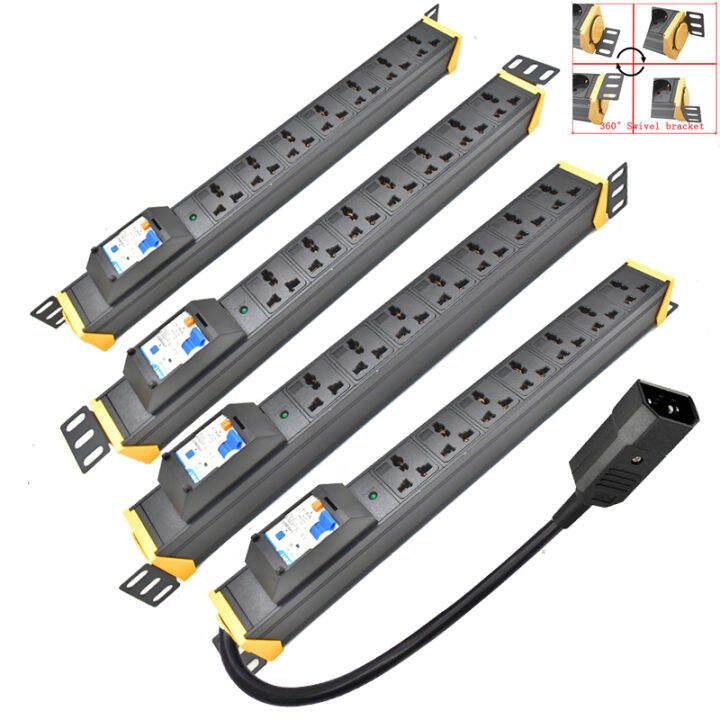 PDU Power strip Distribution 2-21 ways Universal Socket Desktop wall portable installation C14 ...