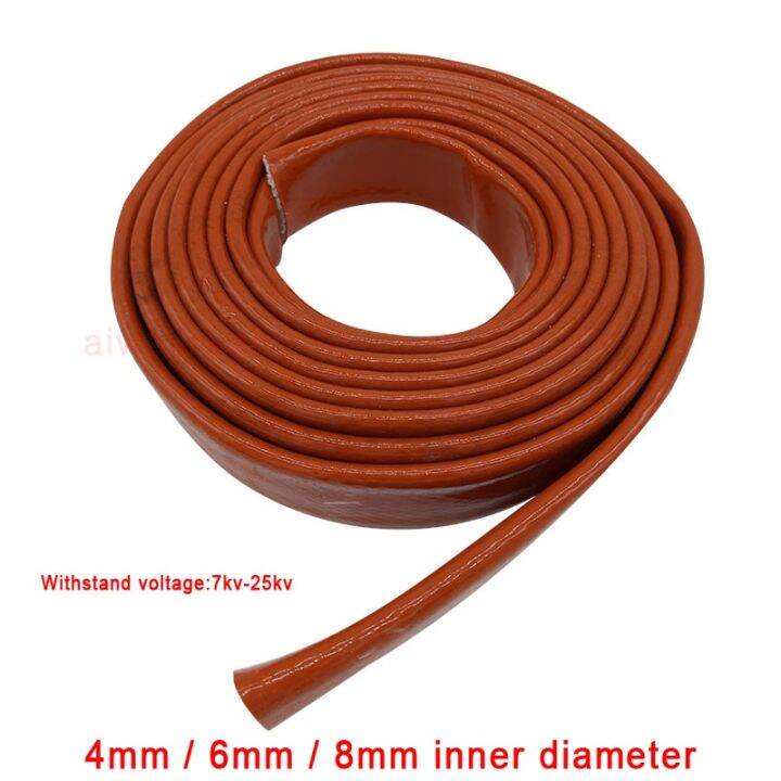 6mm 8mm Id High Temperature Silicone Rubber Insulated Sleeve Fireproof ...