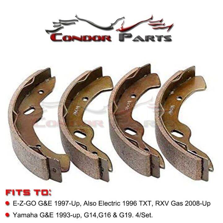 Condor Parts - Golf Cart Replacement Brake Shoes Set For E-Z-GO And ...