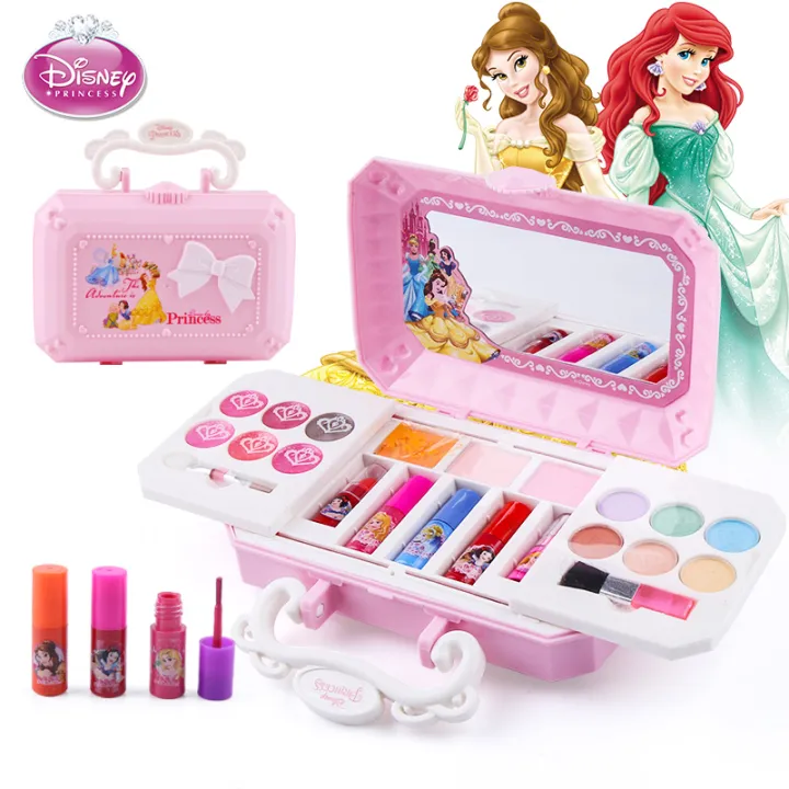 【จัดส่งที่รวดเร็ว】Disney Mini Box Make Up For Kids Girl ชุดแต่งหน้าของ ...