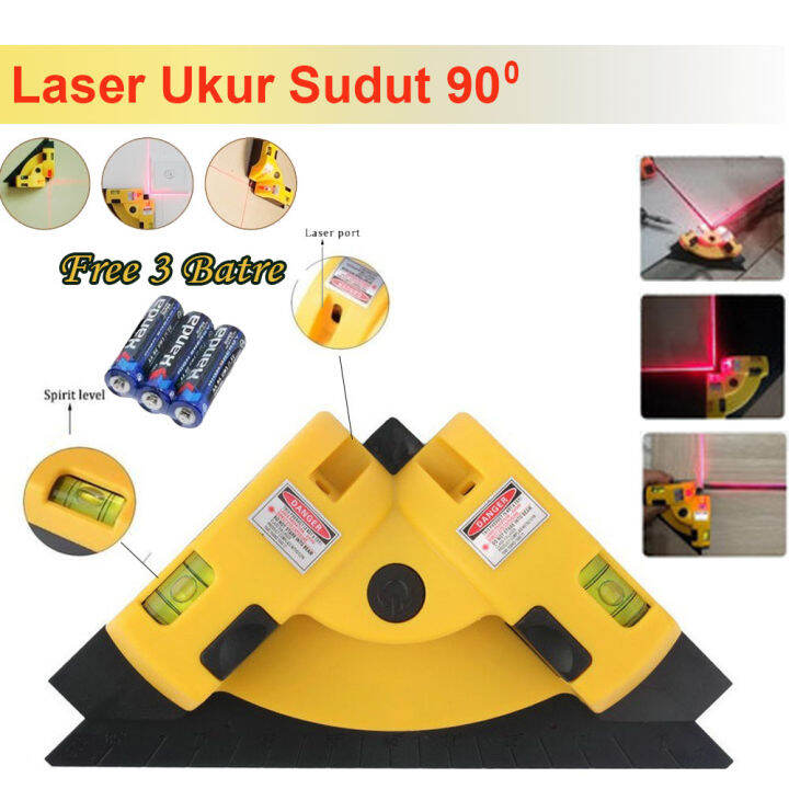 Ralali Laser Level Line Lantai Keramik Dinding Alat Ukur Sudut Siku ...