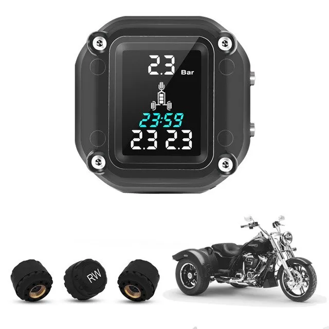 Trikes Motorcycle TPMS Motor Tire Pressure Tyre Temperature Monitoring ...