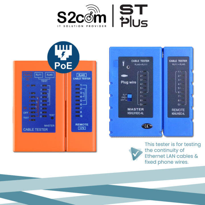 Network Cable Tester RJ45 RJ11 PoE Switch Tester for Ethernet LAN Cable ...