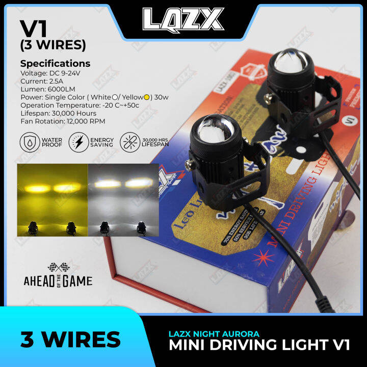 lazx mini driving light V1 WITH FREE RANDOM SWITCH (1 BUYER = 1 PC FREE ...