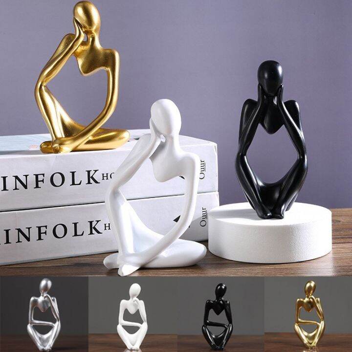 Art Sculpture Thinker Statue Abstract Figure Resin Statue Ornaments for ...