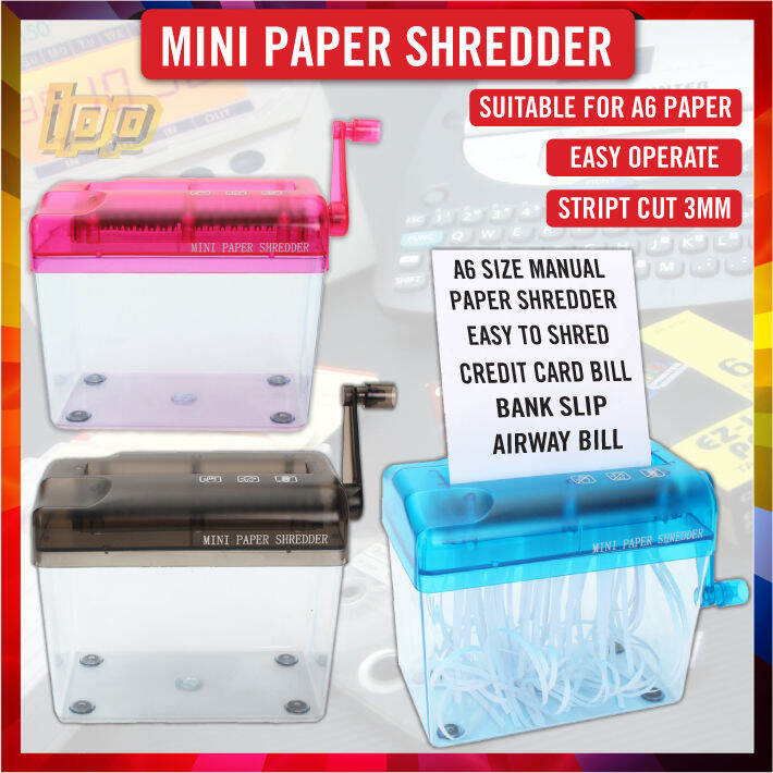 Mini Paper Shredder / Hand Shredder /A6 Size Mini Paper Shredder For ...