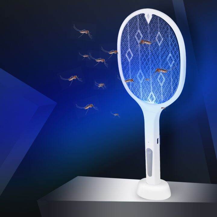 HOT PBENK 3000V Mosquito Swatter Hit, Pest Control USB Rechargeable ...