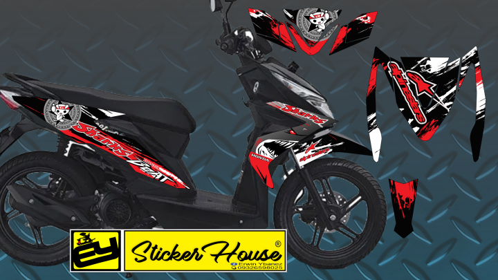 Honda Beat V2 fi Decals Laminated | Lazada PH