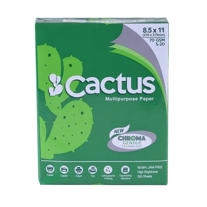 Rosen E Cactus Copy/Bond Paper By Ream (500 sheets) 70 GSM A4 Short (8 ...