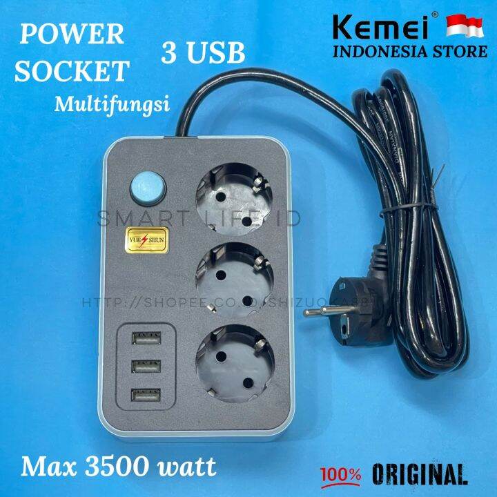 Stop Kontak Colokan Multiguna Multifungsi Kabel Power Socket High Quality Power Outlet 3 USB ...