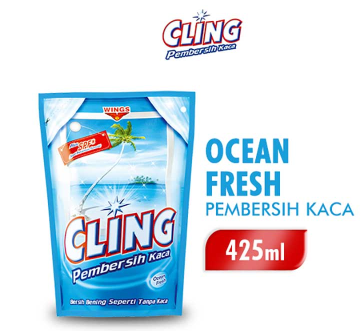 CLING Pembersih Kaca Ocean Fresh Refill 425 ml | Lazada Indonesia