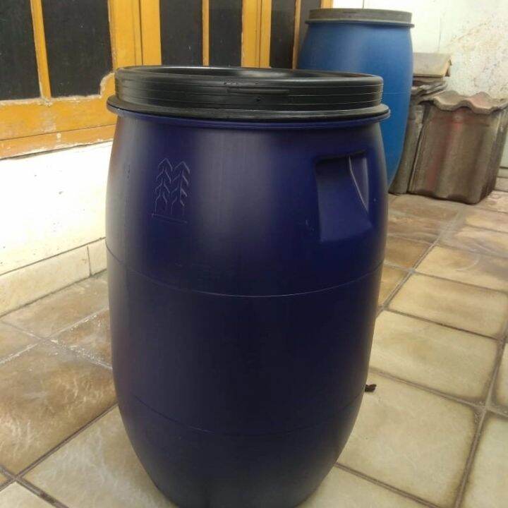 Tong drum Biru 60 Liter,tong serbaguna,tempat sampah dan tampungan ...