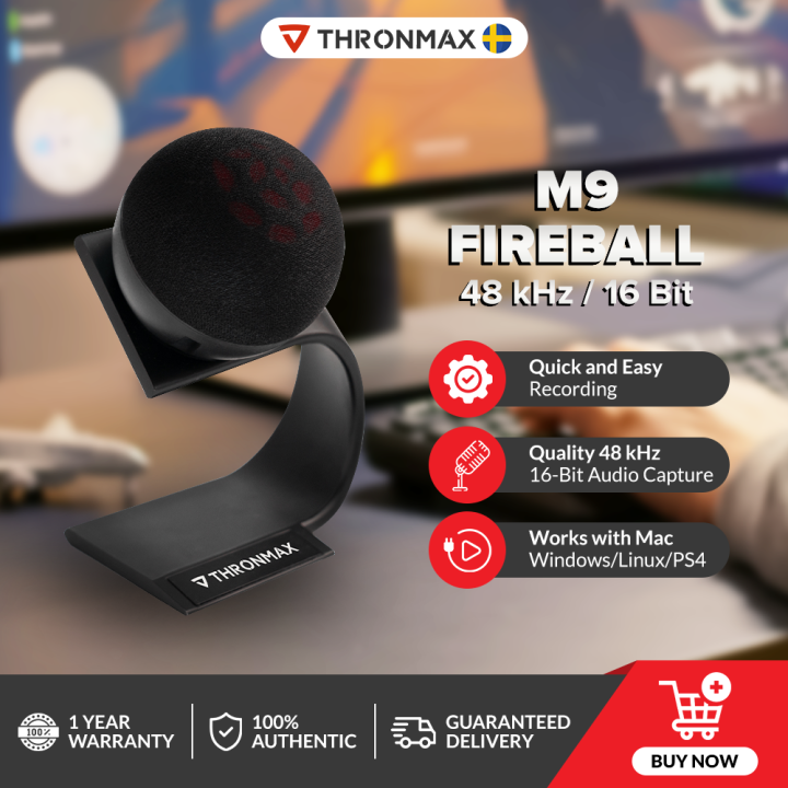 THRONMAX M9 Fireball Cardioid USB Microphone studio grade HD recording ...
