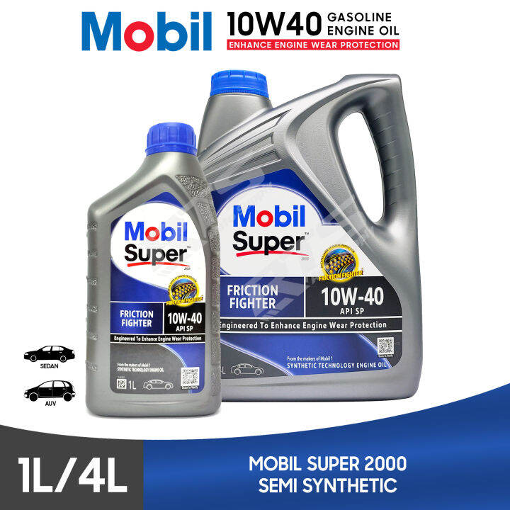 Mobil Super 2000 10w-40 Synthetic Gasoline Engine Oil 1 Liter 1L / 1 ...