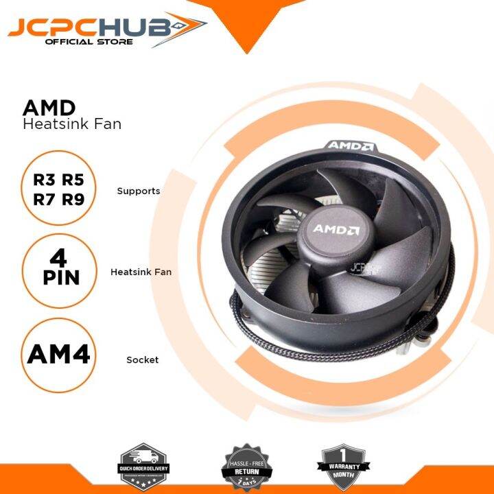 AMD Ryzen Original HSF Heat Sink Fan 4 PIN Can support R3,R5,R7,R9 CPU ...