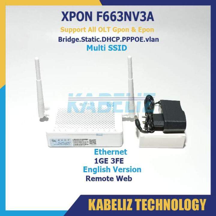 ONU XPON F663NV3A ONT GPON ONU EPON SUPPORT ALL OLT GPON DAN OLT EPON ...