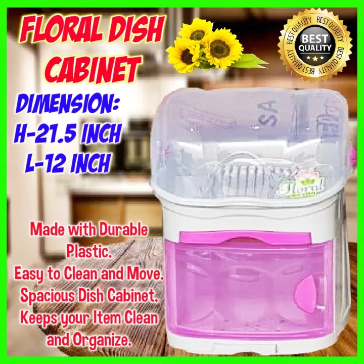 Sosyalera Mini Floral Dish Cabinet Floral Dish Cabinet Dish Cabinet ...