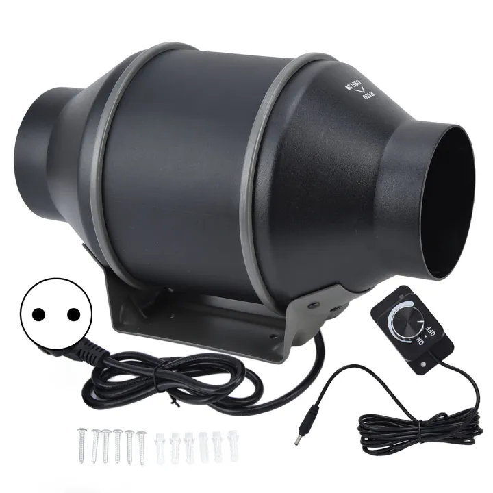 4in Inline Duct Fan พร้อม Stepless Speed Controller 40W Grow เต็นท์ ...