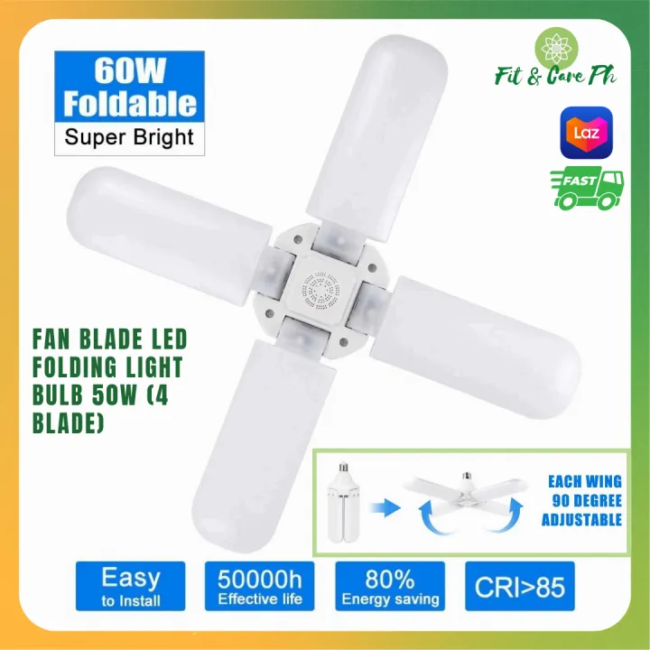 Fan Blade LED Folding Light Bulb 60W (4 Blade) - Fit and Care Ph - Sale ...