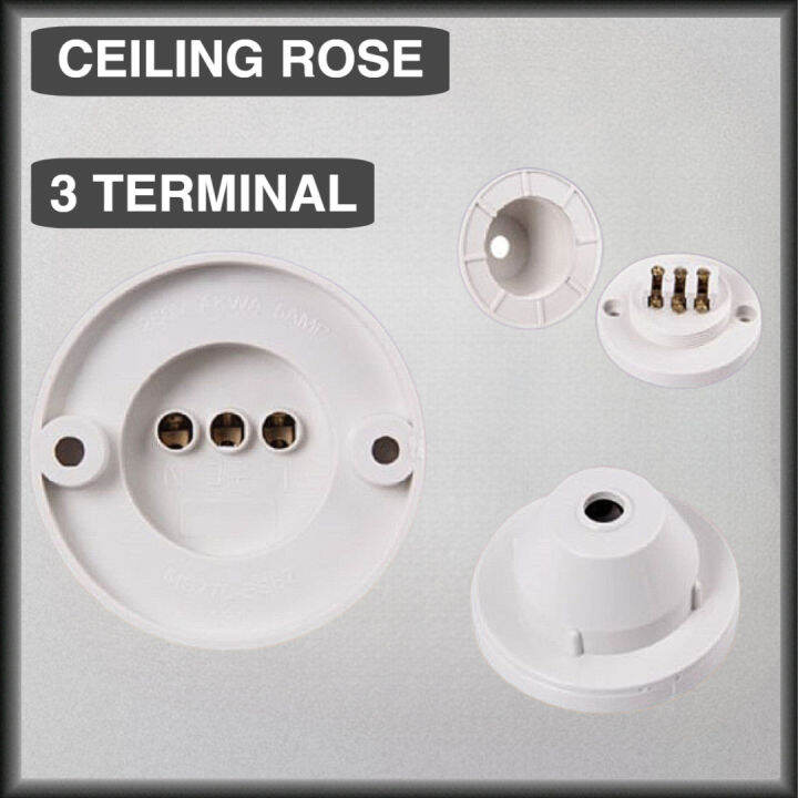Ceiling Rose 3 Terminals 5 Volt Amp Meter White | Lazada
