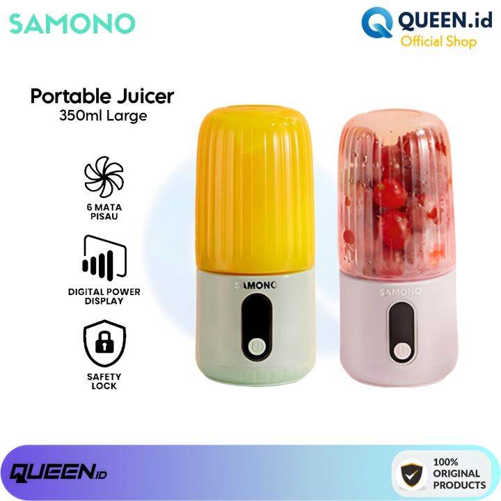 SAMONO SW-Y6 Juicer Portable 350ML Mini Blender 6 Mata Pisau Recharge ...